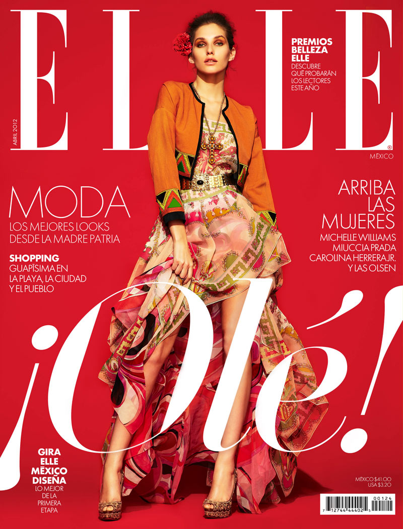 Boleto a la Moda.: Portadas: Elle México Abril 2012.