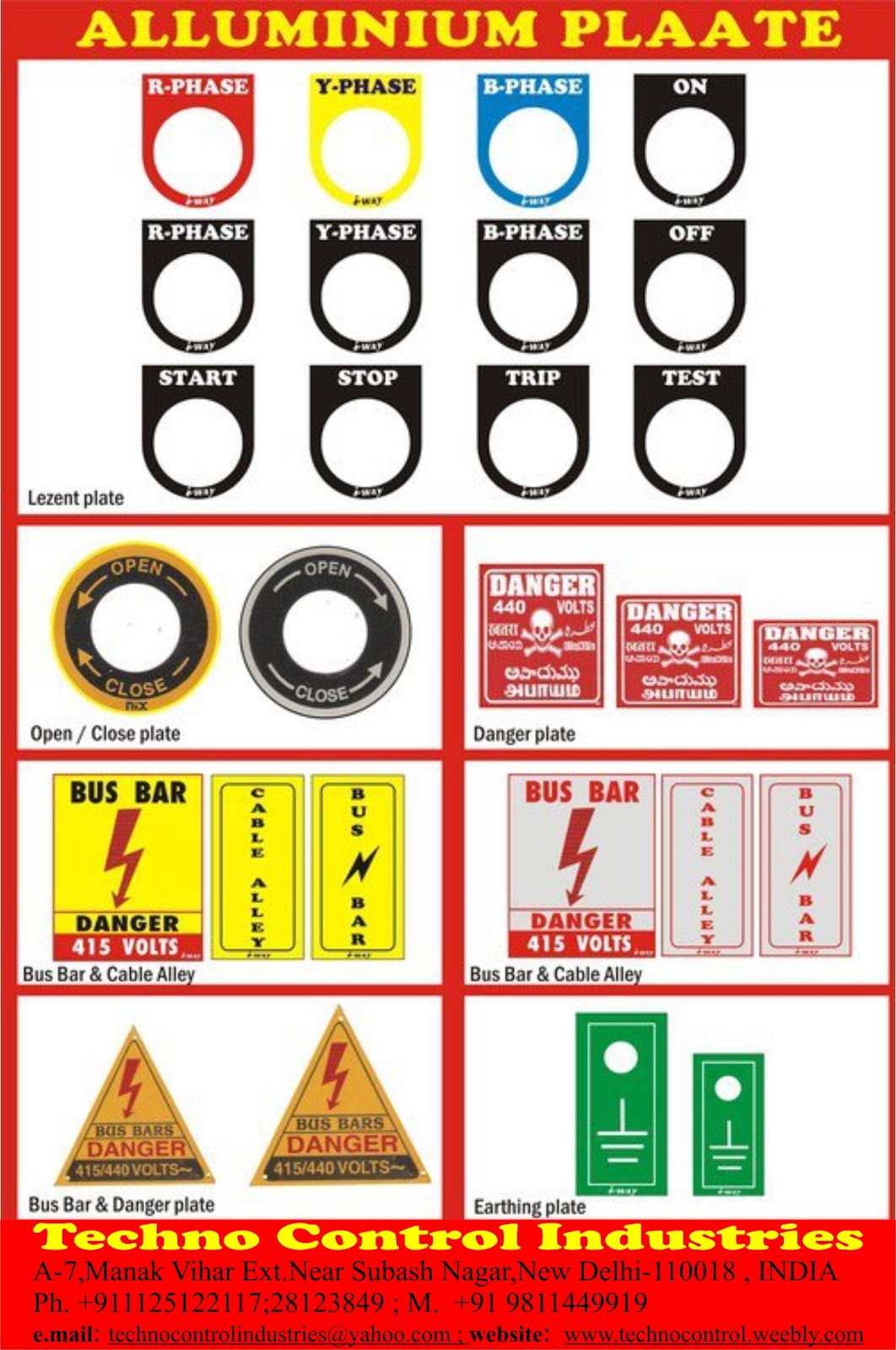 Control Panel Accessories: Techno Control Industries Delhi