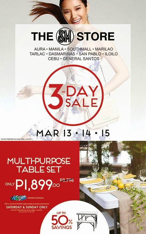 Manila Shopper: SM Malls & SM Stores' 3-day SALE: Mar 13-15 2015