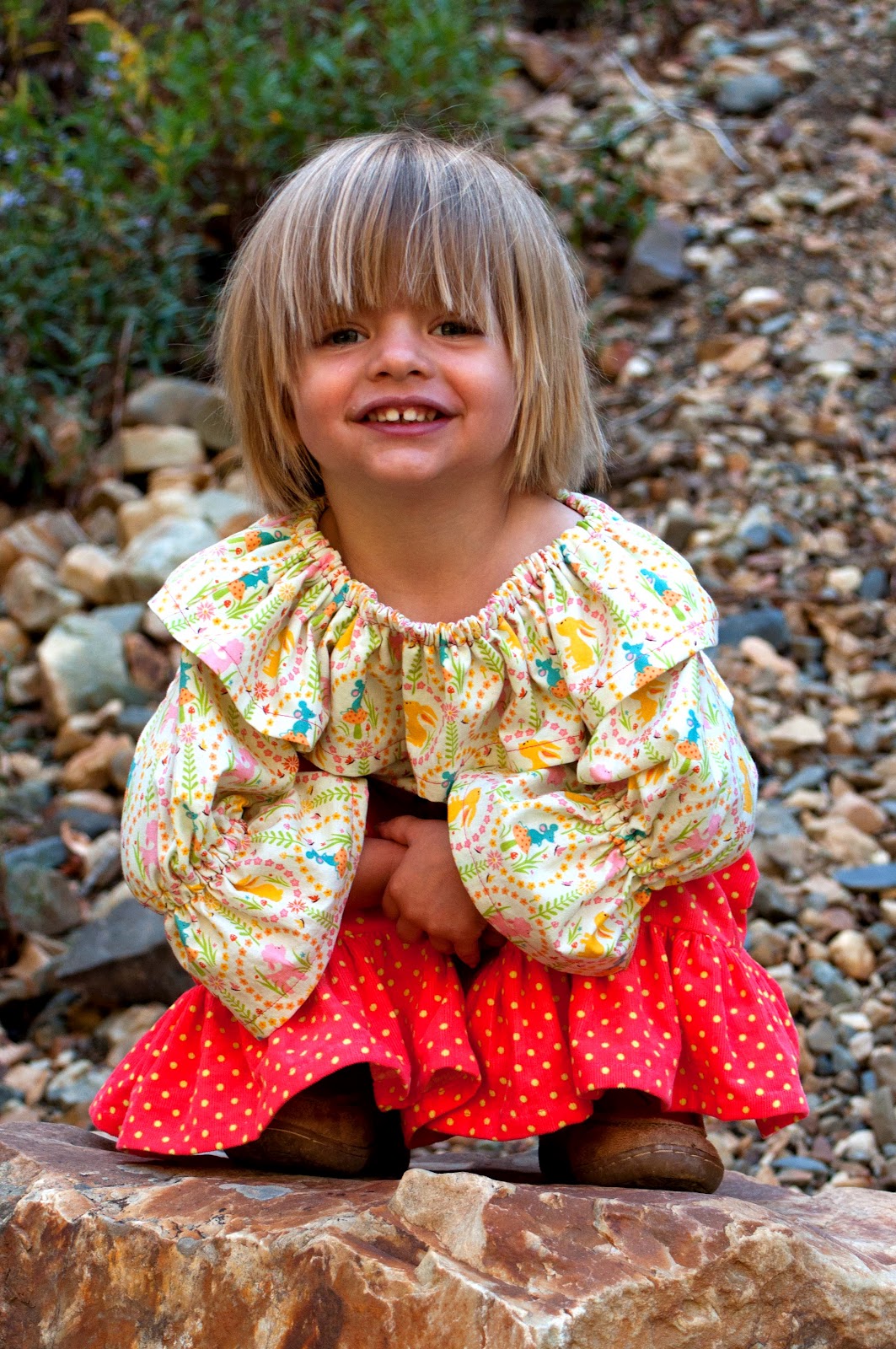 Aesthetic Nest: Sewing: Prairie Blouse and Pants for Tess (Pattern soon...)