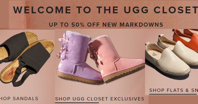Ugg Closet Official Outlet Sale Up to 50% Off: Women's Boots from $59. ...