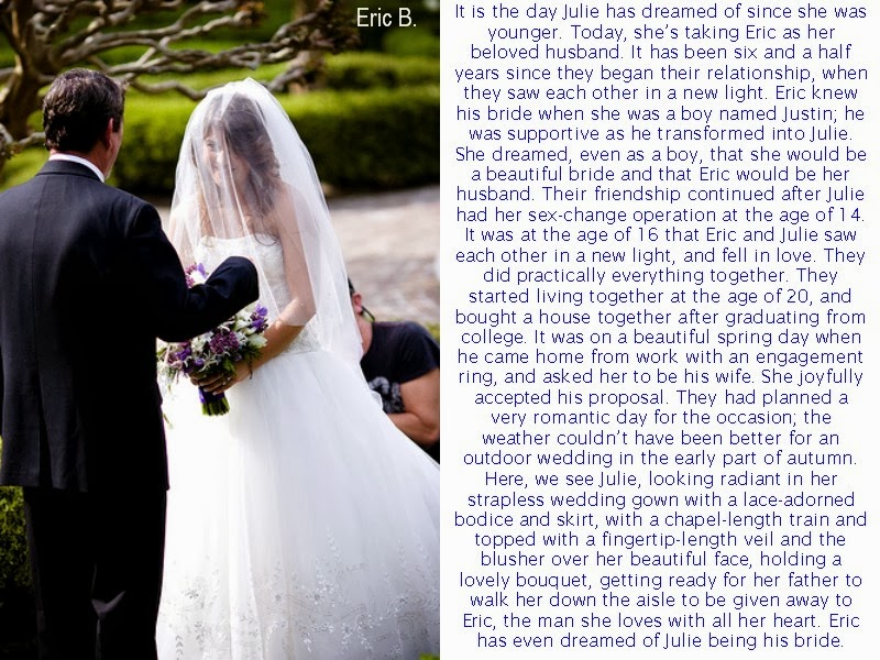 Eric's Transgender Captions: Julie and Eric's Wedding Day