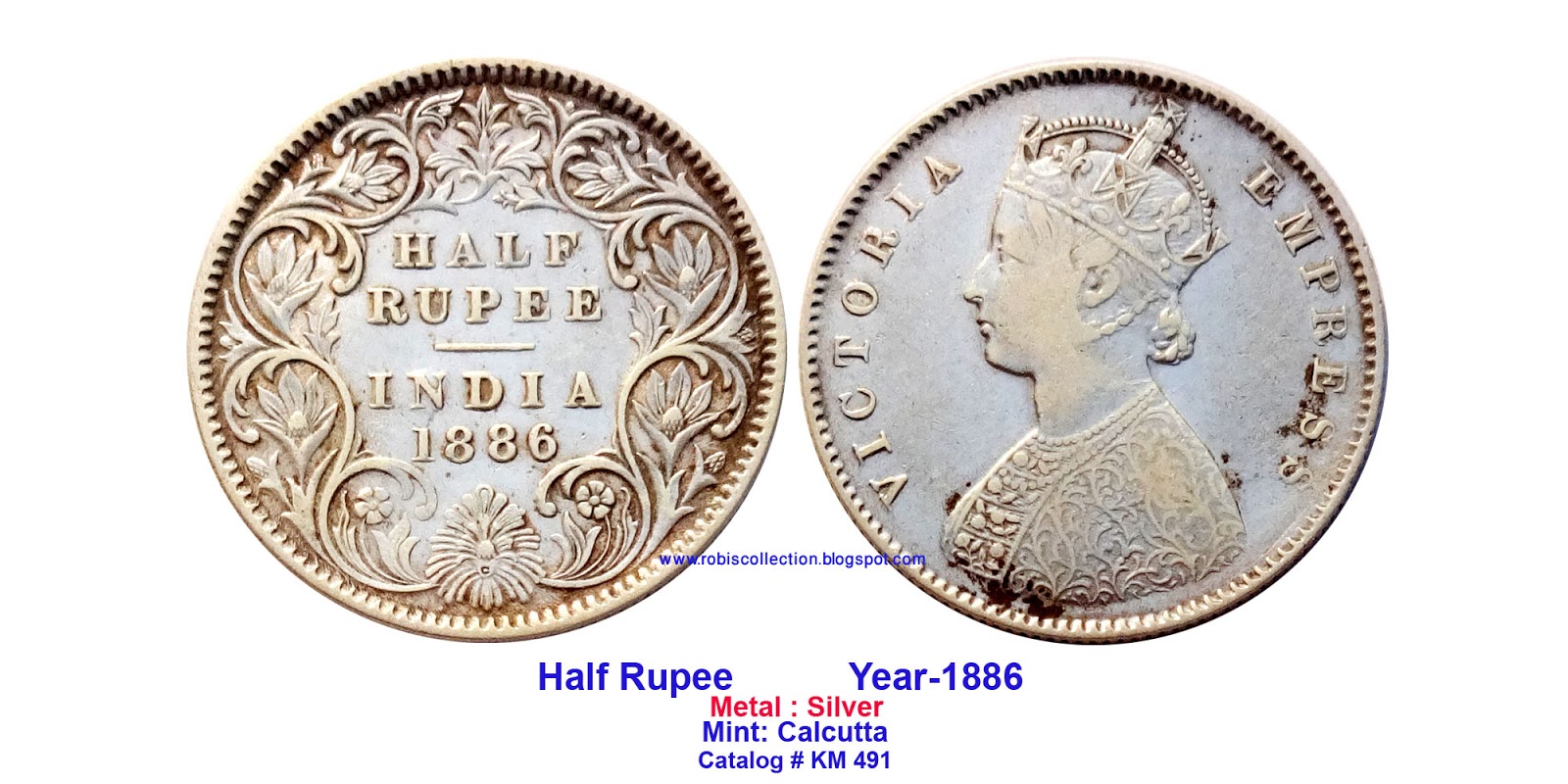 BRITISH INDIA: VICTORIA-HALF RUPEE