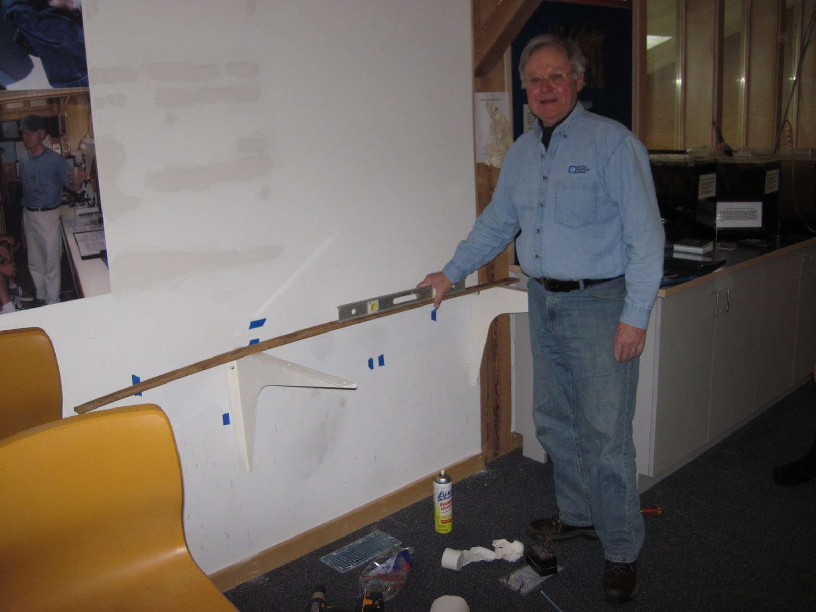 Inland Seas Ship's Blog: Asian Carp Exhibit Under Construction