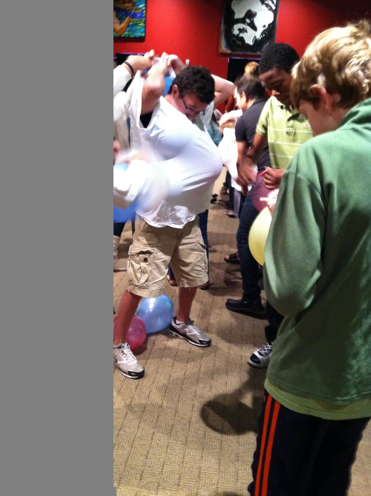 RiverStone Youth: Middle school guys with bulging balloon muscles!