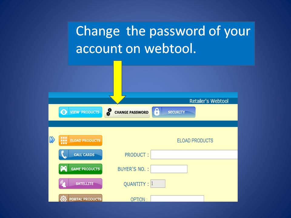 powereload: How to Log-in to load Central WEBTOOL?
