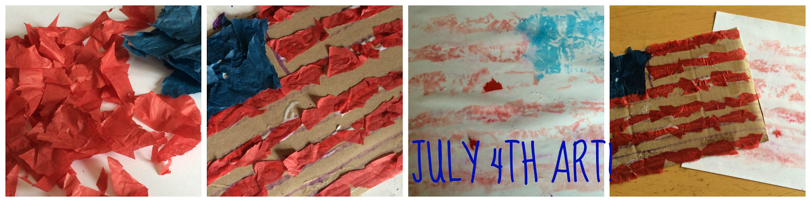 Mini Monets and Mommies: Fourth of July American Flag Print Craft