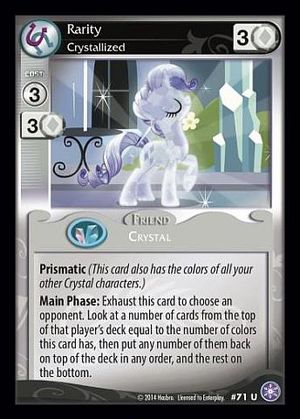 My Little Pony Rarity, Crystallized The Crystal Games CCG Card | MLP Merch