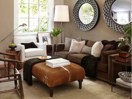 Salas pequeñas color chocolate