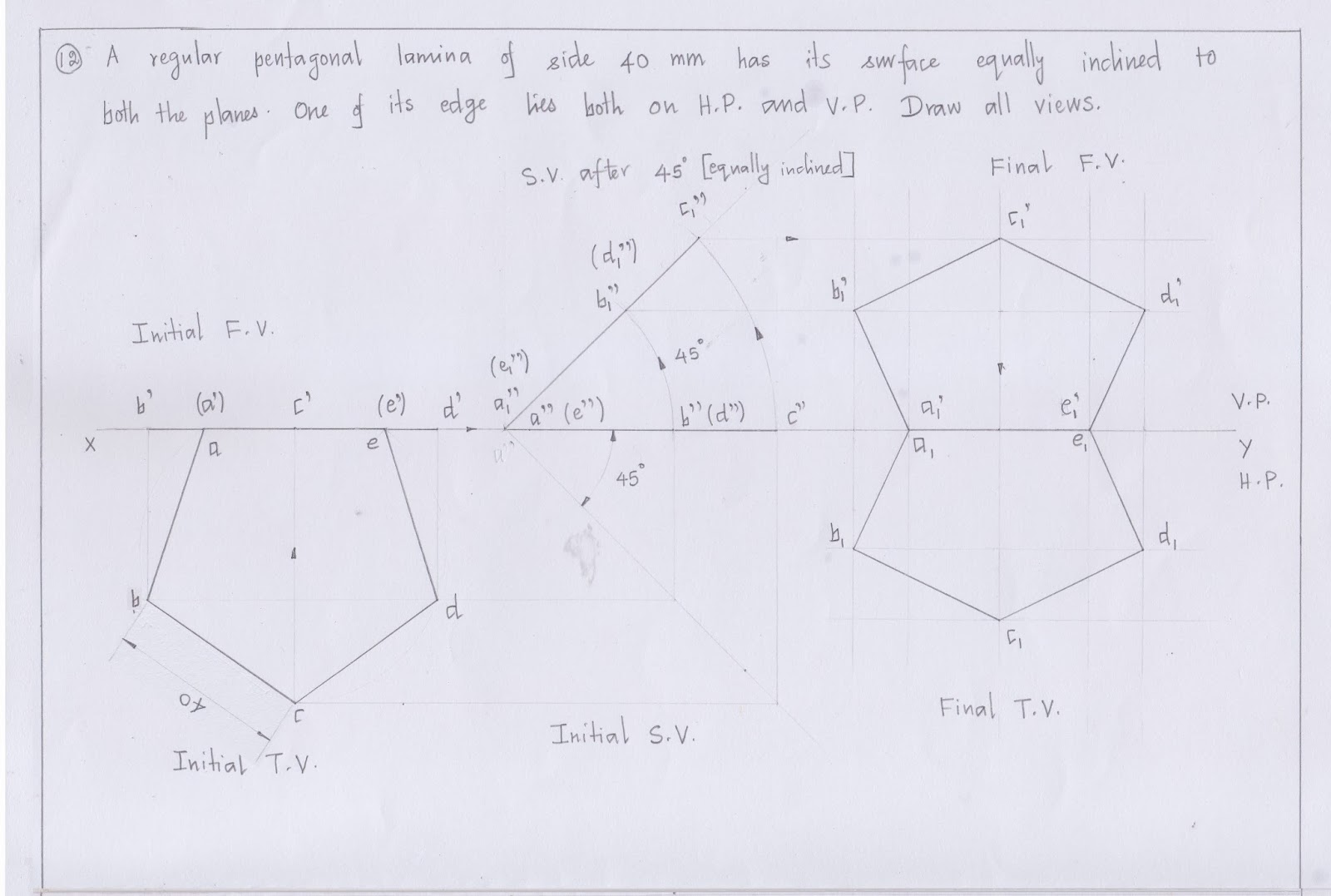 engineering graphics for engineers: projection of planes - plane ...