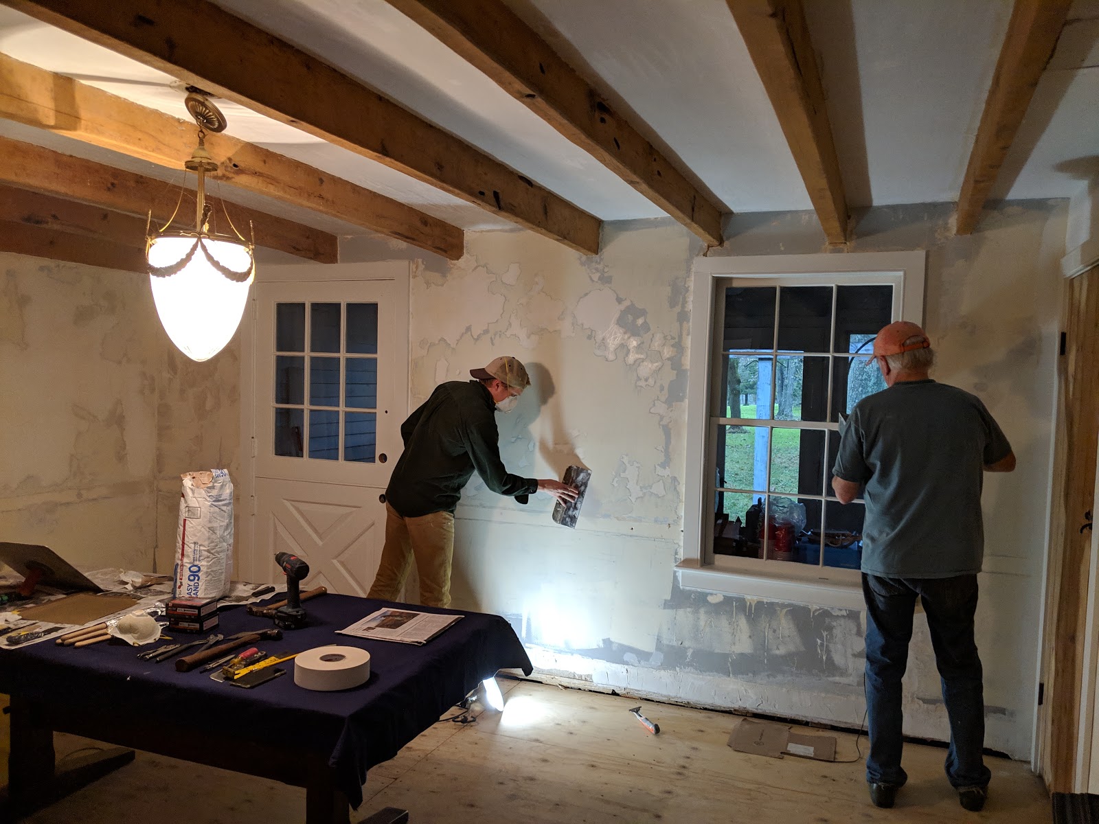 An Old Farm: Spackling Plaster Walls