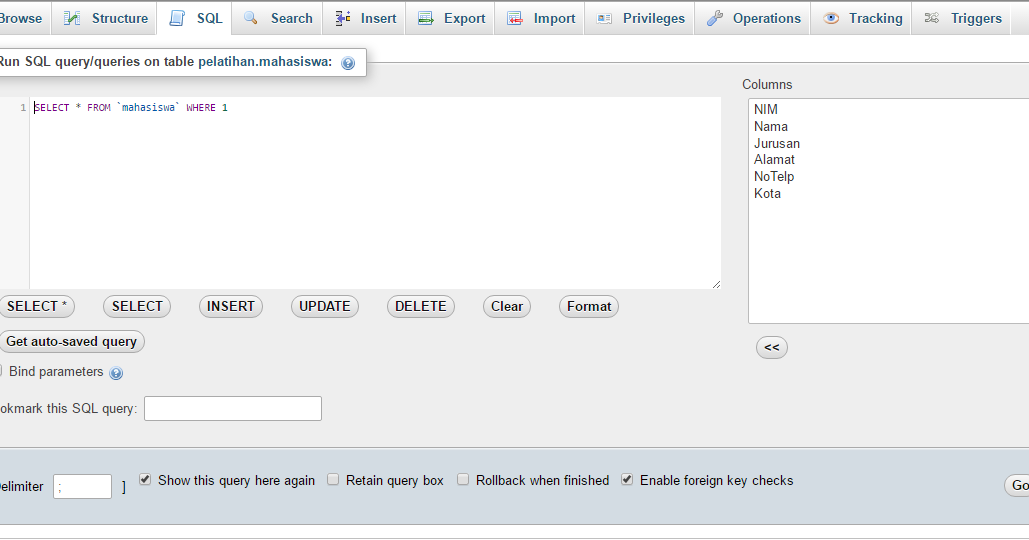Chapter 3 - CRUD mysql