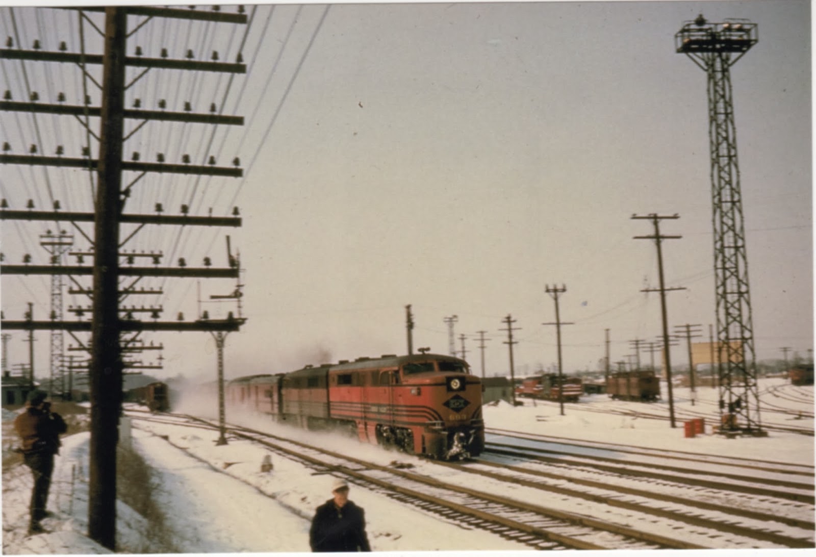 Vintage Railroad Pictures: Lehigh Valley Black Diamond, Manchester, NY 1954