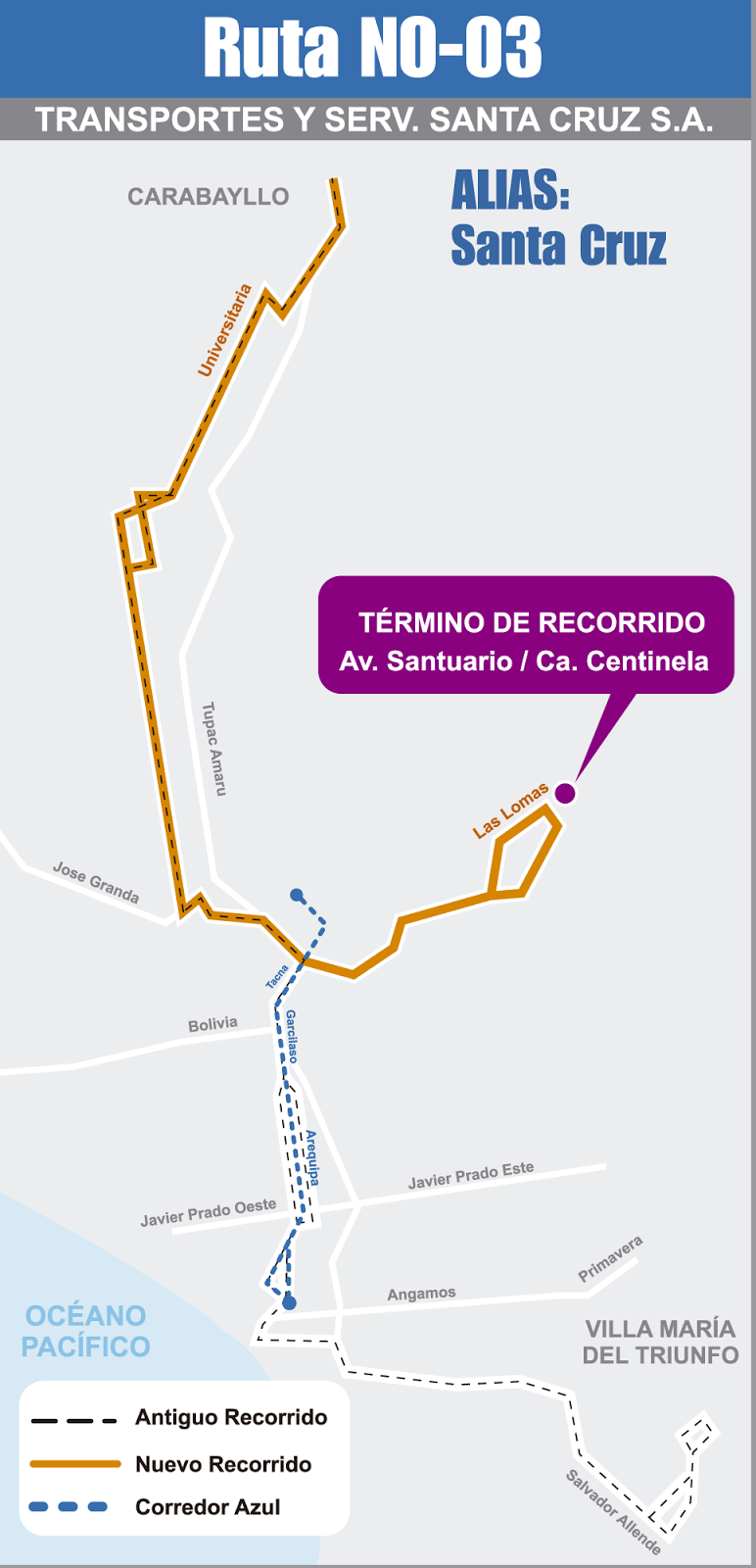 NO03 TRANSPORTES Y SERV. SANTA CRUZ S.A. - Transporte en Lima Metropolitana