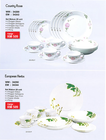 Koleksi Pinggan Mangkuk 2013: Koleksi Corelle