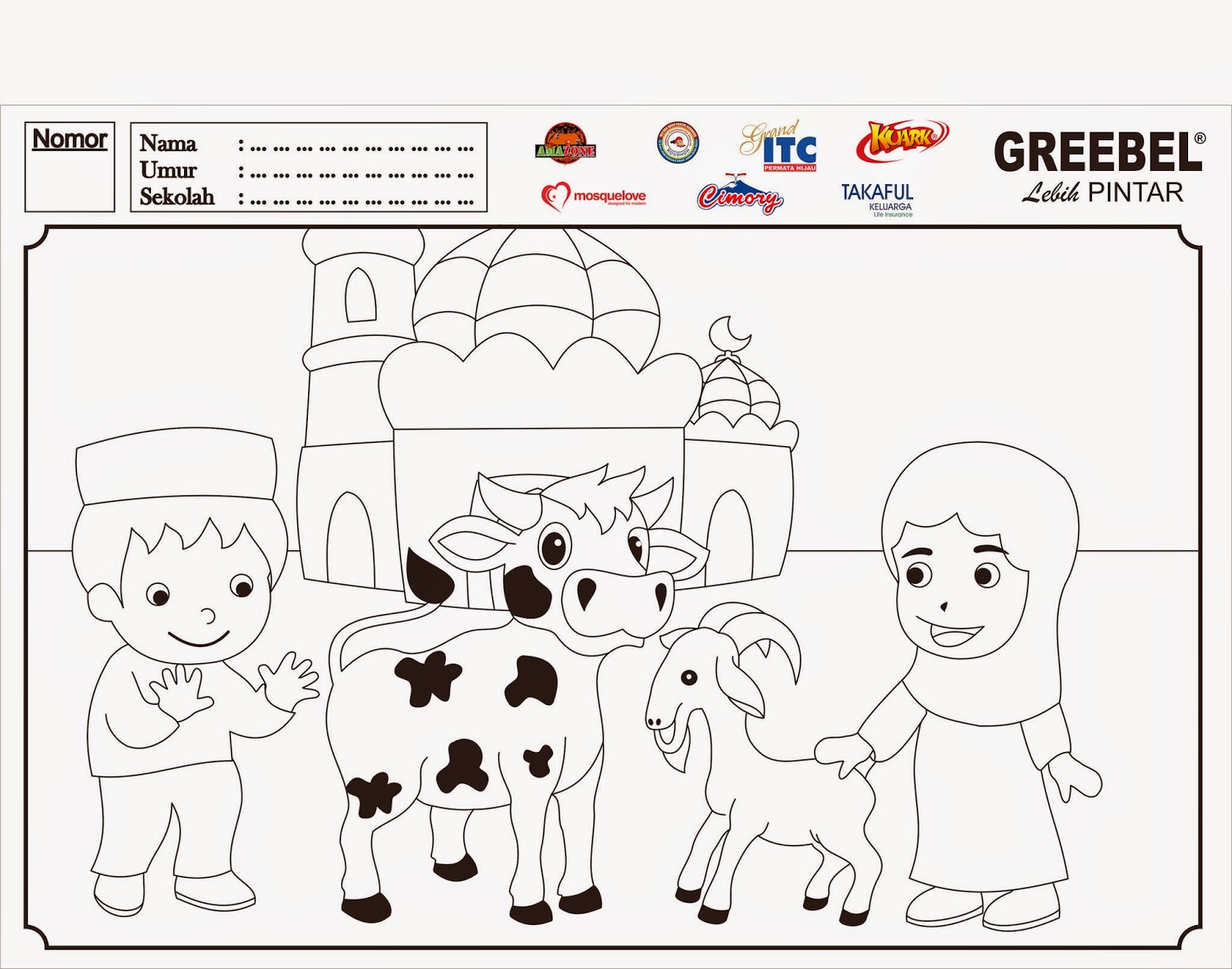 17+ Tren Gambar Mewarnai Hewan Kurban