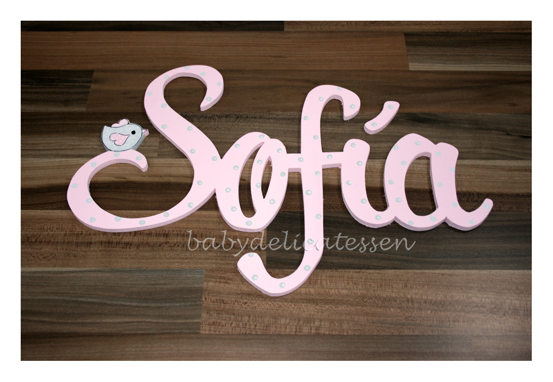 BABY DELICATESSEN LETRAS DE MADERA: SOFÍA