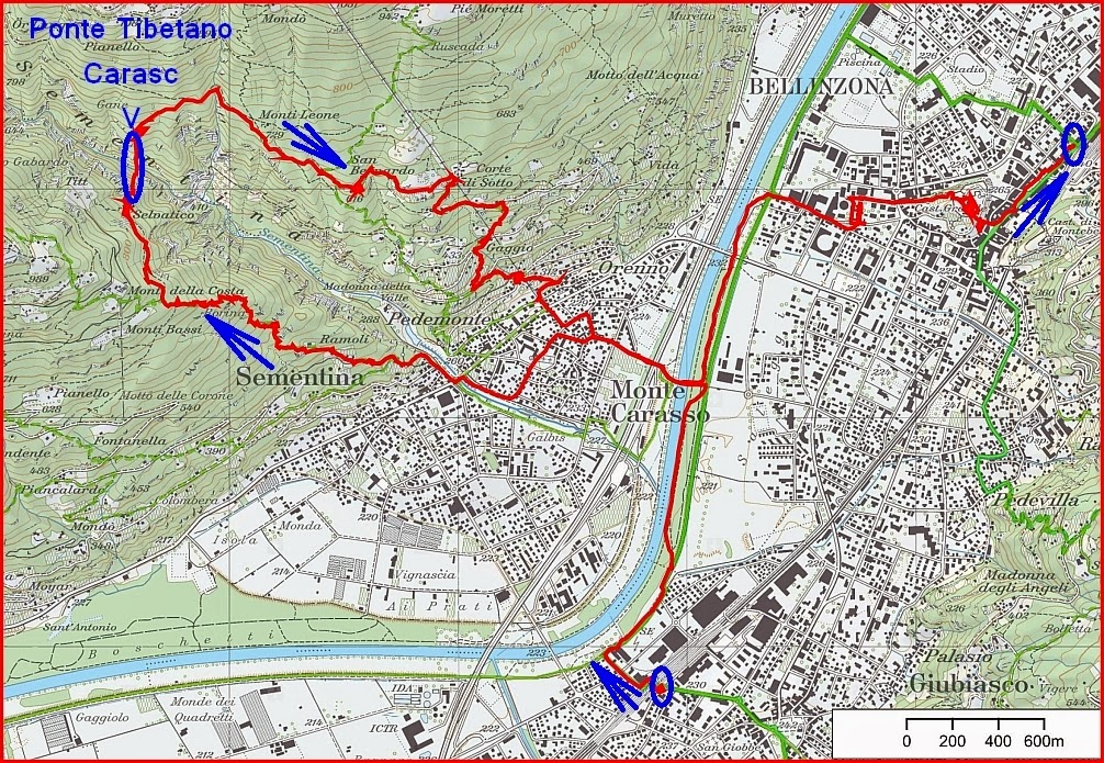 Pfannenstiel Wanderblog: Hängebrücke im Valle di Sementina: Ponte ...