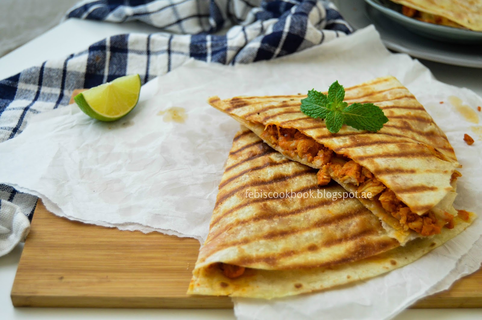 CHICKEN TIKKA QUESADILLAS