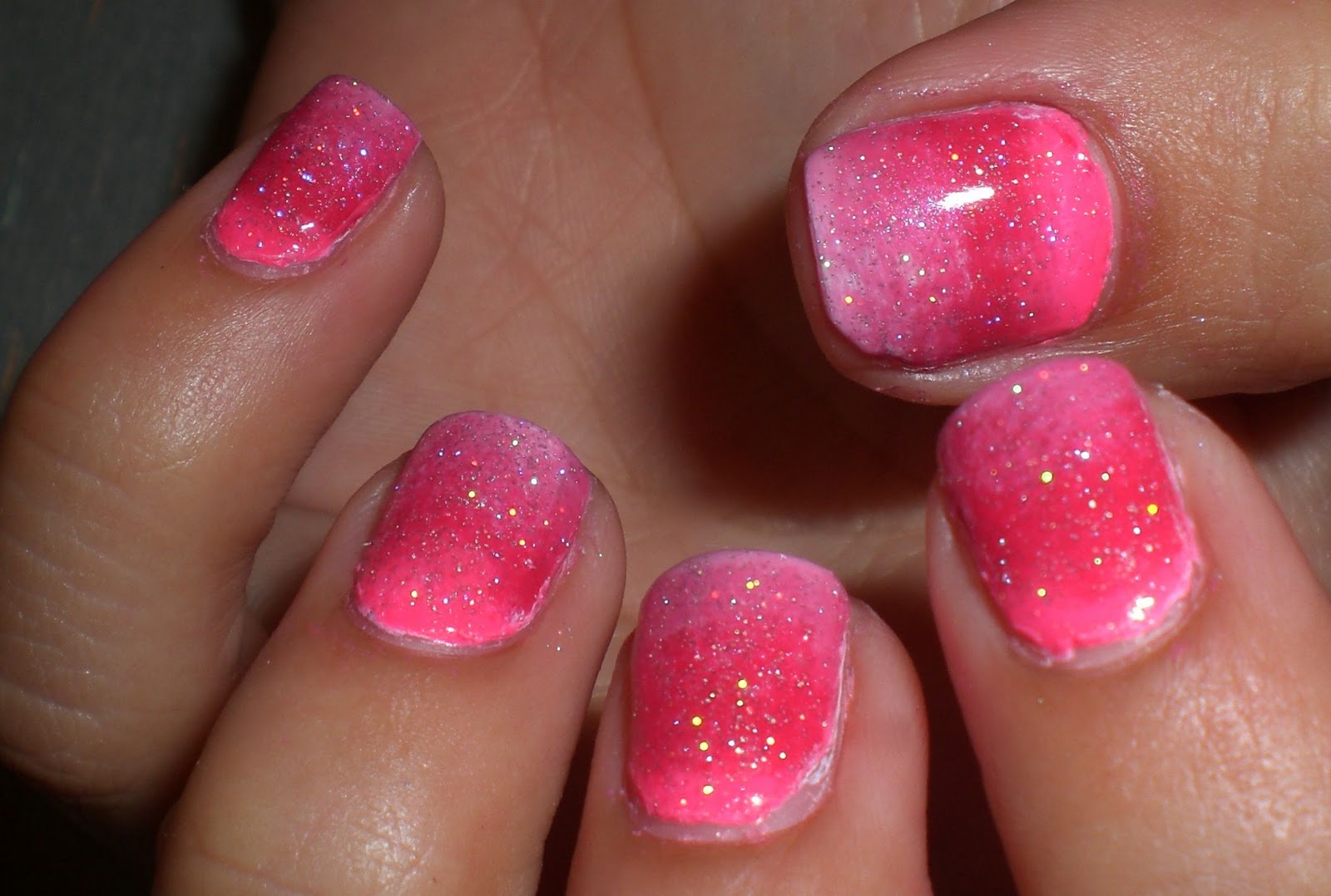 Oh Me! Oh My!: Pink Rainbow Nails for Breast Cancer Awareness!