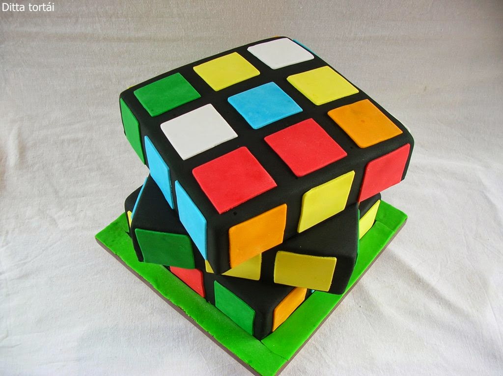 Ditta tortái: Rubik kocka torta