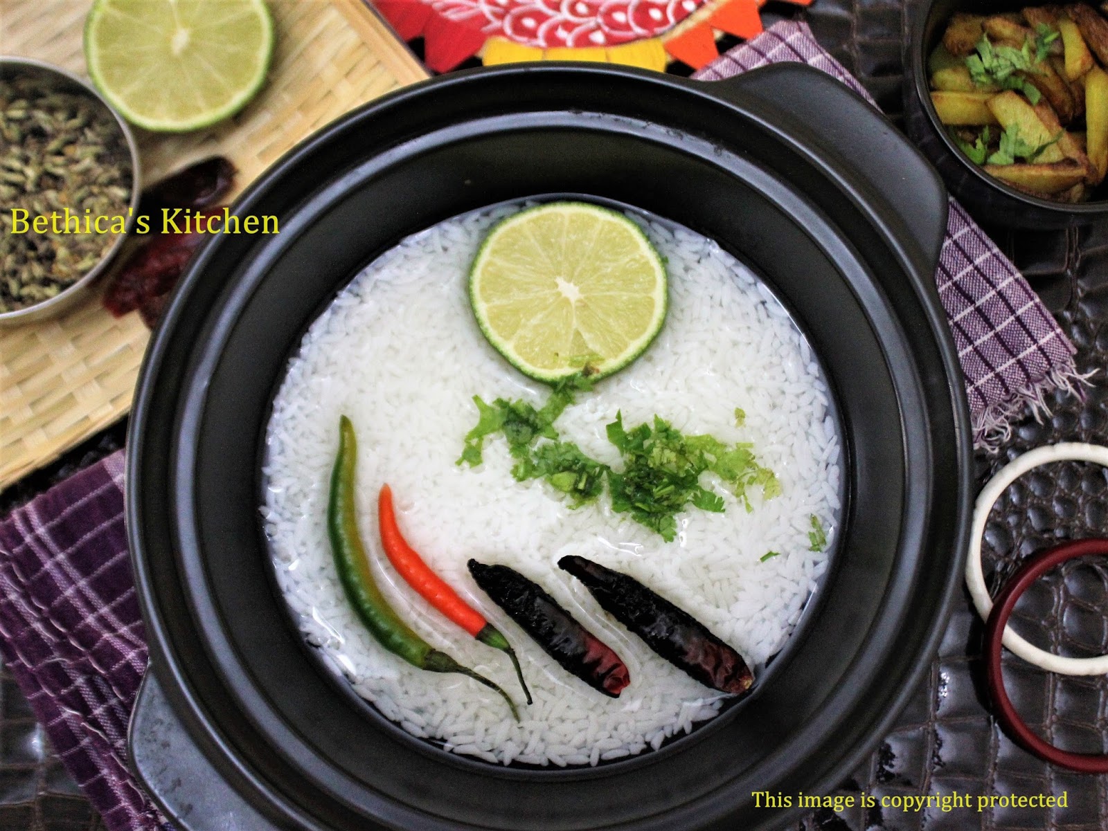 Bethica's Kitchen Flavours: Panta Bhat / Bhaat (Fermented Rice ...