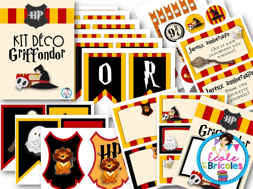 École et bricoles: Kits décos Harry Potter