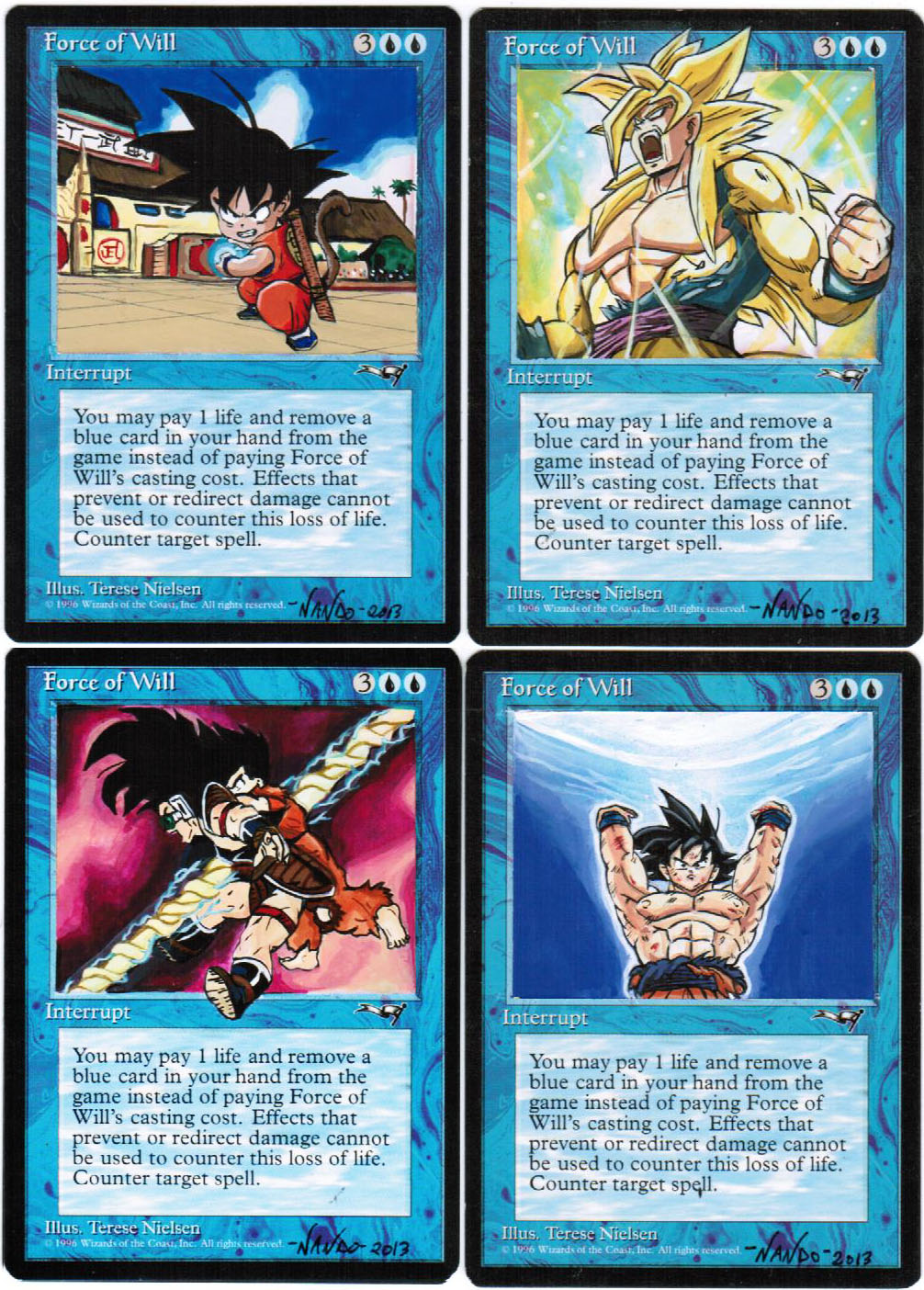 Fernando Delgado Art: MTG Altered Card: FoW Dragon Ball Playset