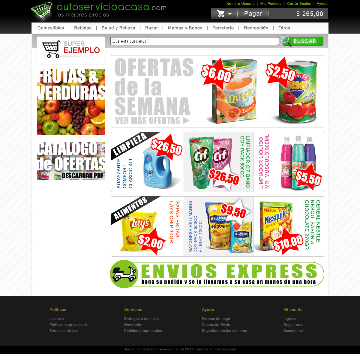 luiszi - diseño y afines: Web - Autoservicio a casa