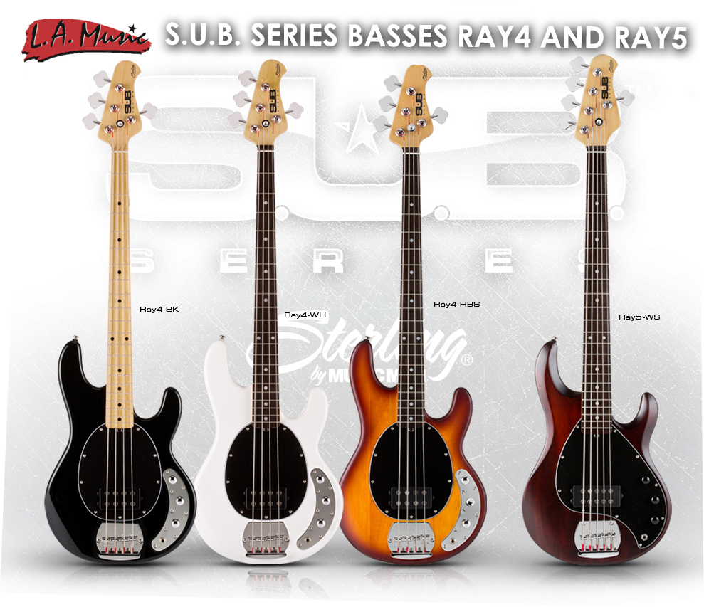 Sterling By Music Man New S.U.B. Series Basses ~ L.A. Music Network