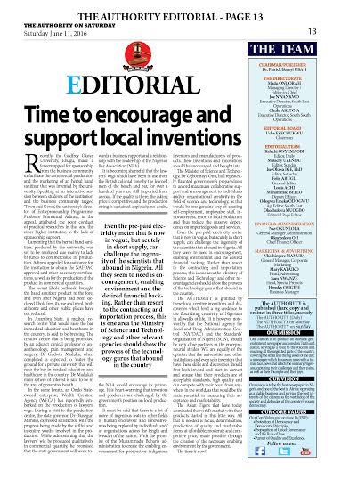 The Authority Newspapers Today June 11th, 2016