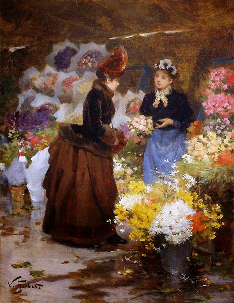 bumble button: 1880's Paintings of Paris Flower Markets by Victor ...