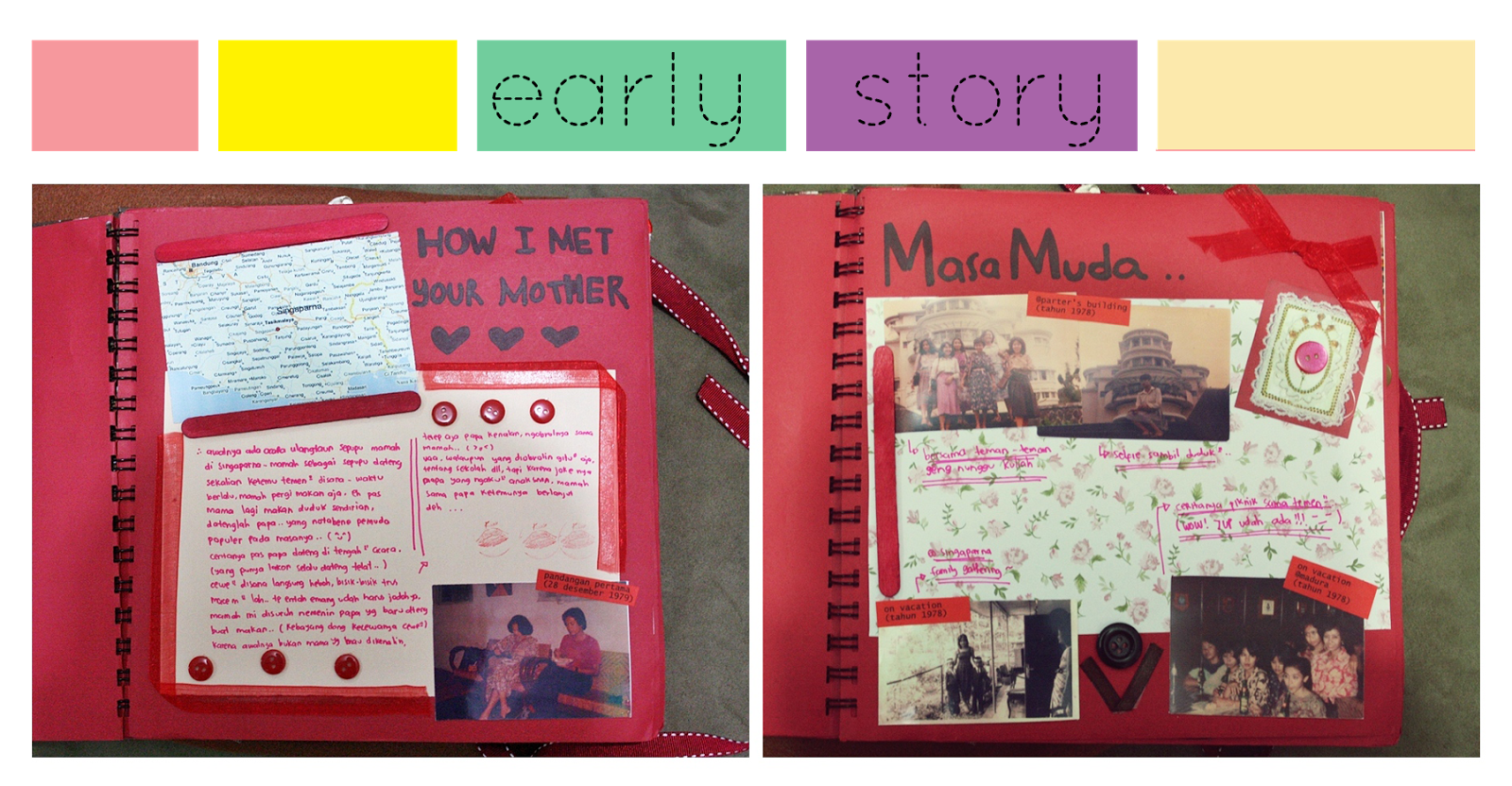 Membuat scrapbook: scrapbook anniversary orangtua - SCRAPTERRA