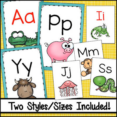 FREE Animal Themed Alphabet Flashcards | The Barefoot Teacher