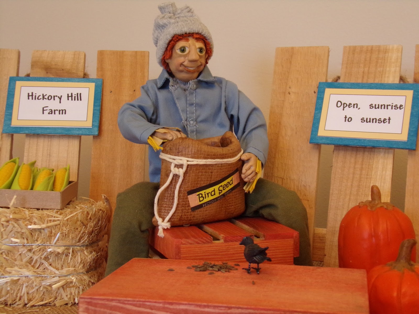 Unique Sculpted Dolls by Elizabeth Eagan: "Ambrose" a Friendly Scarecrow