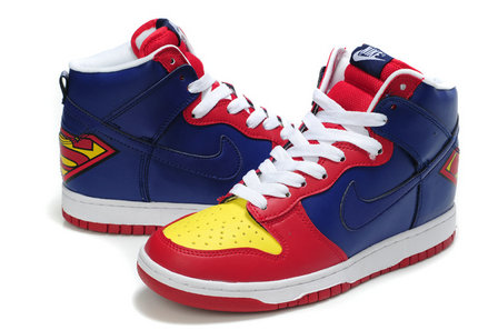 Nike Dunks Custom Design Sneakers : Nike SB Dunk High Pro Superman ...