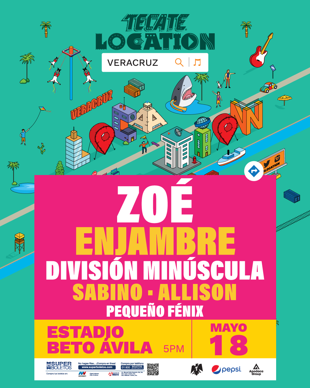 Tecate Location llega a Veracruz con Zoé, Enjambre, División Minúscula y más | Villa Indie