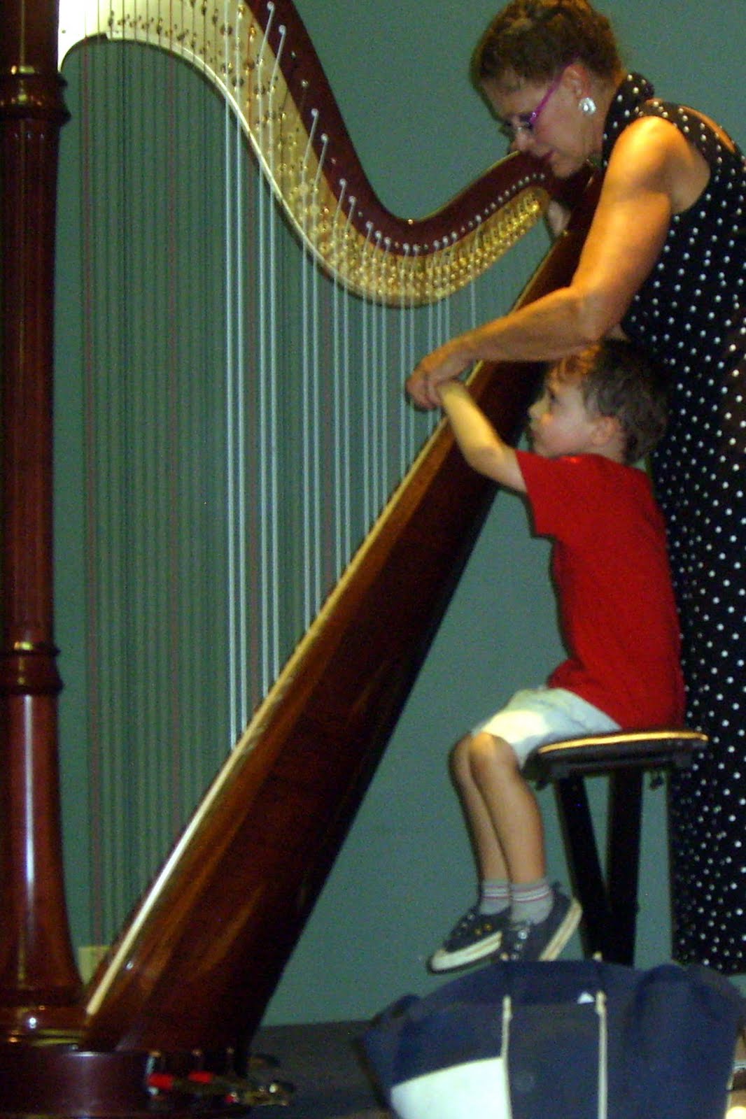 ELC Pre-K: Playing the harp!