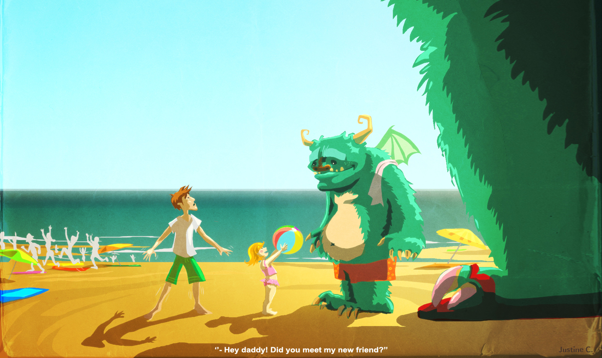 Café Croquis .........................: Monsters at the beach