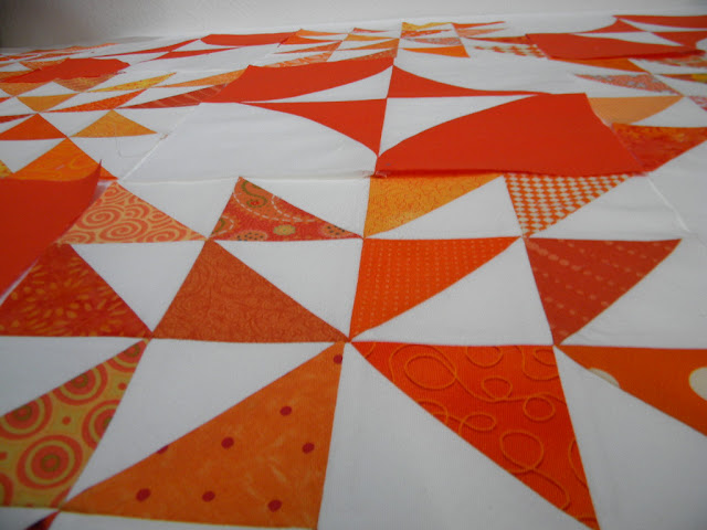 Sew Kind Of Wonderful: Orange/White HST Progress