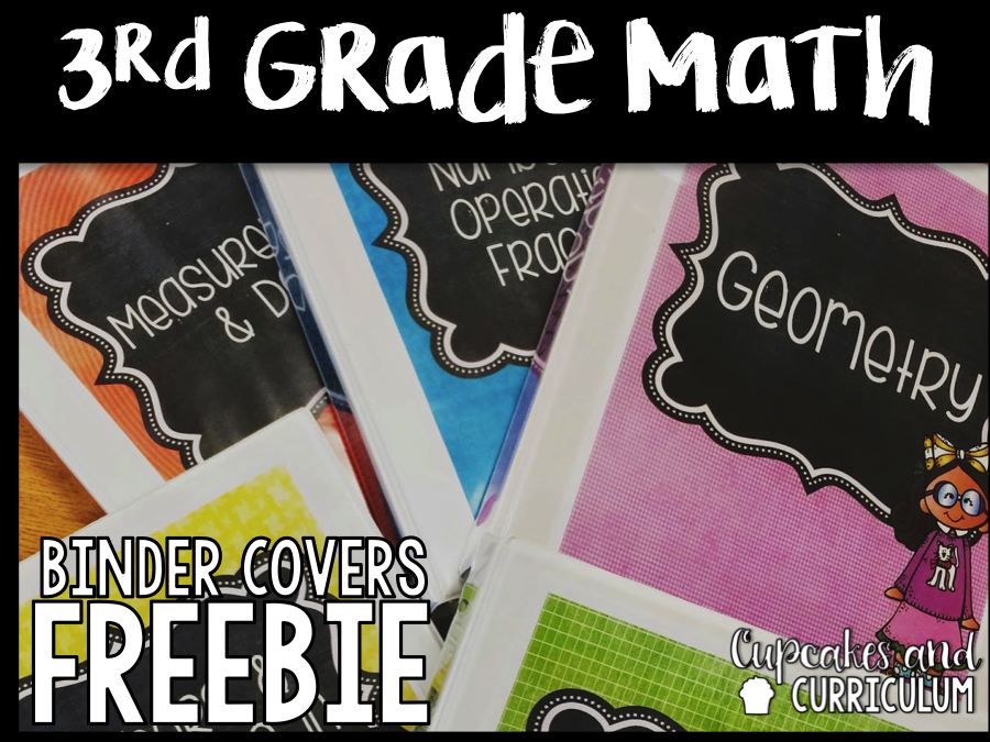Cupcakes & Curriculum: 3rd Grade Common Core Math - Binder Covers FREE ...