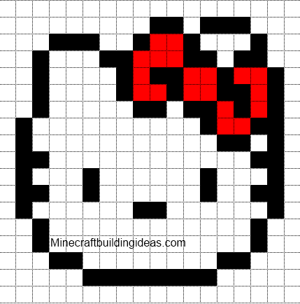 Minecraft Pixel Art Templates: Hello Kitty