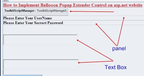 How to implement Ajax Balloon Popup Extender on Asp.net website | MY.NET Tutorials