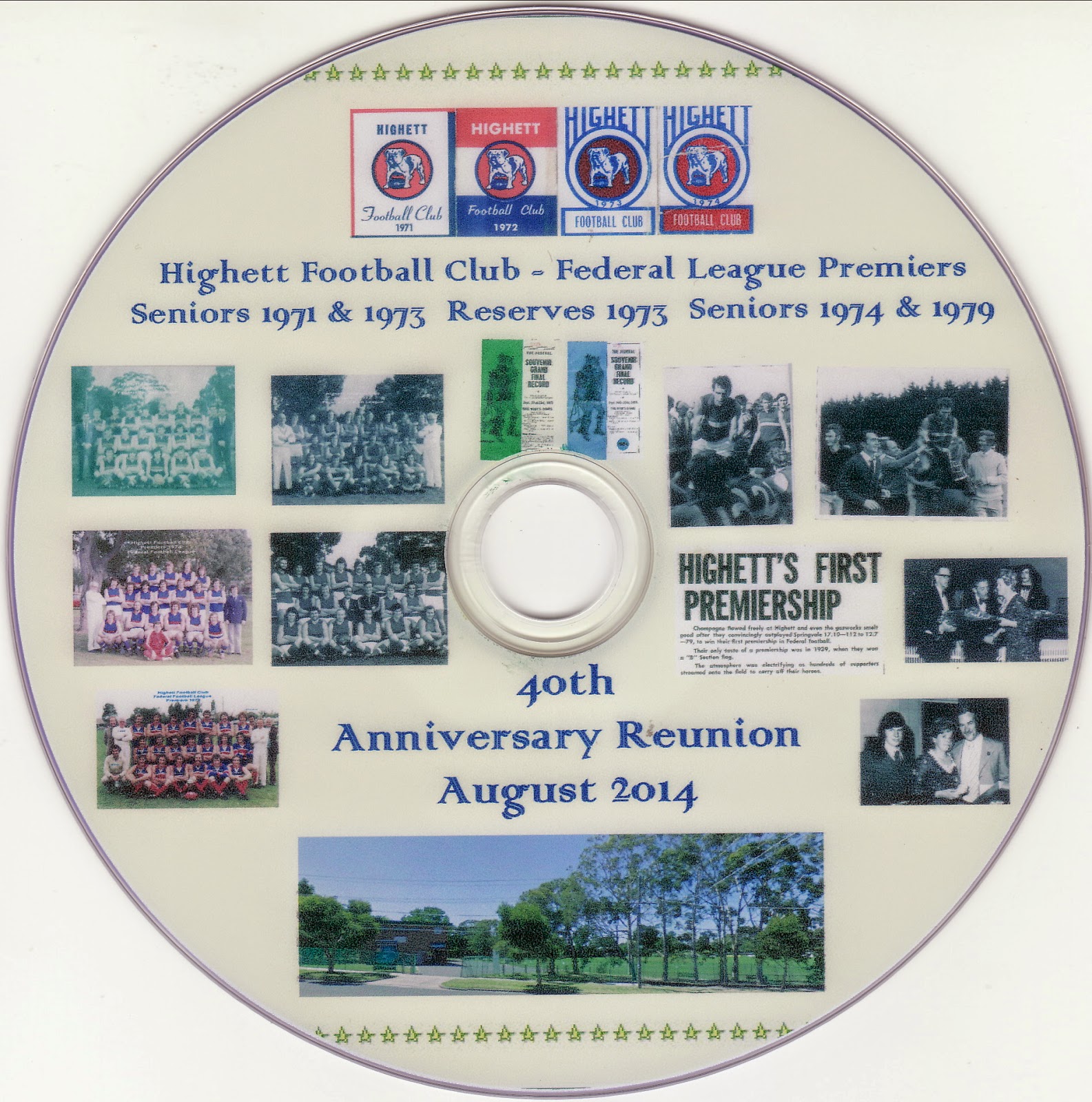 HIGHETT FOOTBAL CLUB 40TH ANNIVERSARY REUNION DVE