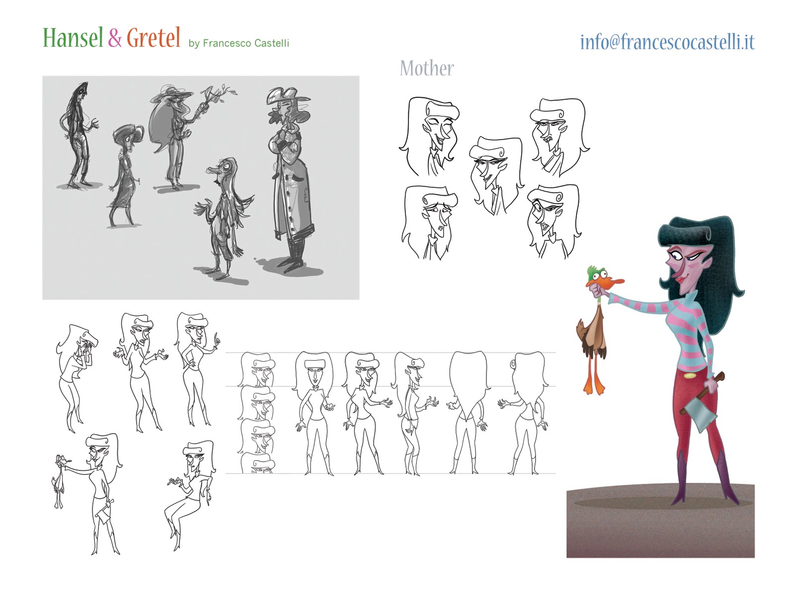 A Surreal Brain: Hansel and GRETEL MODEL SHEETS - B