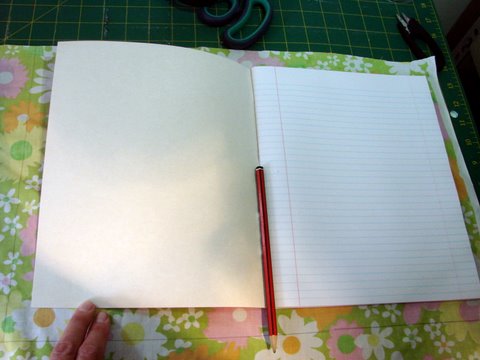 Cotton Kiwi: Back to School: Fabric covered exercise book tutorial