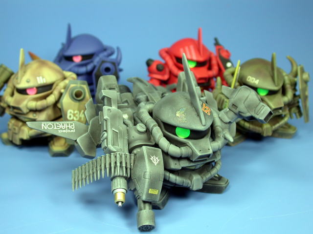 Gundam Style: SD Gouf Awesome build and weather painting