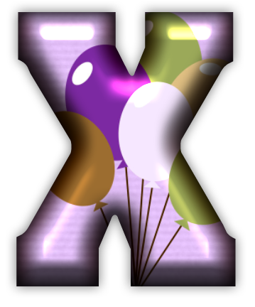 Abecedario con Globos de Colores. Colored Balloons Abc. - Oh my Alfabetos!