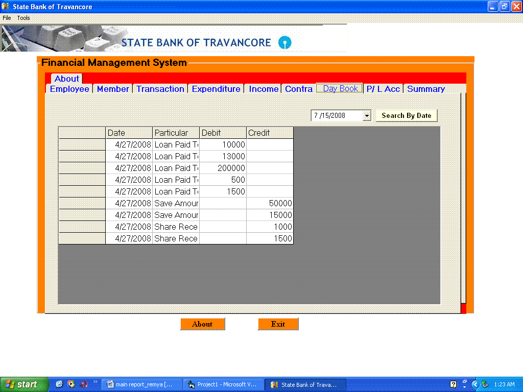 Financial Management System -vb6-ms-access mini project | nxproject
