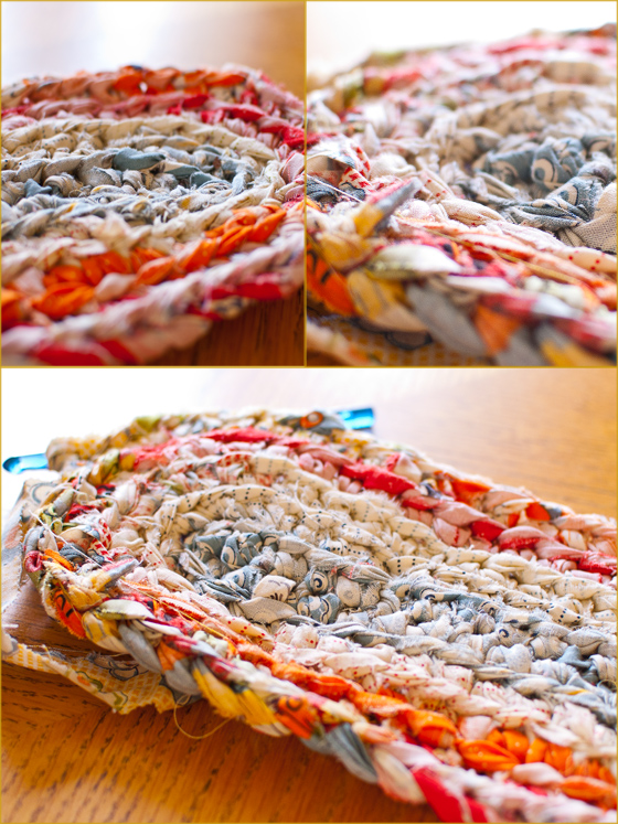 Quality Time: Crochet Rag Rug: In progress